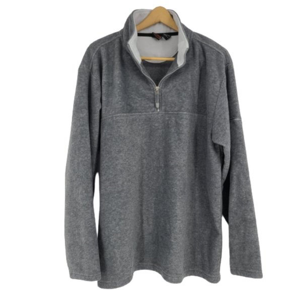 Foot Locker | Sweaters | Foot Locker Gray Quarter Zip Fleece Xl | Poshmark